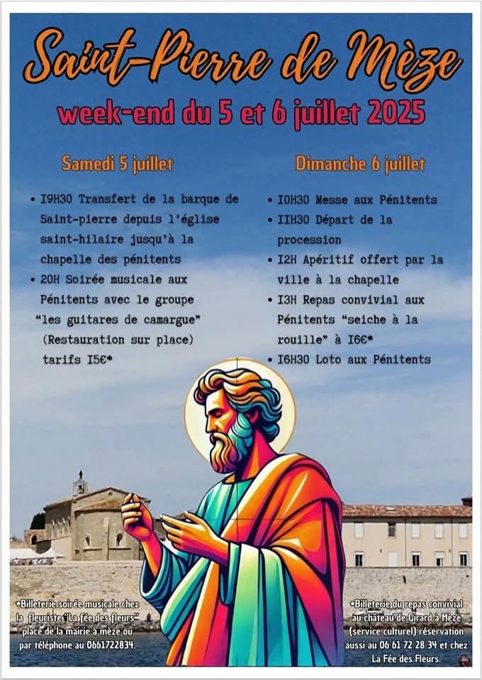 Vivre ici - la Fête de la Saint-Pierre samedi 5 et dimanche 6 juillet 2025 à Mèze - Rph