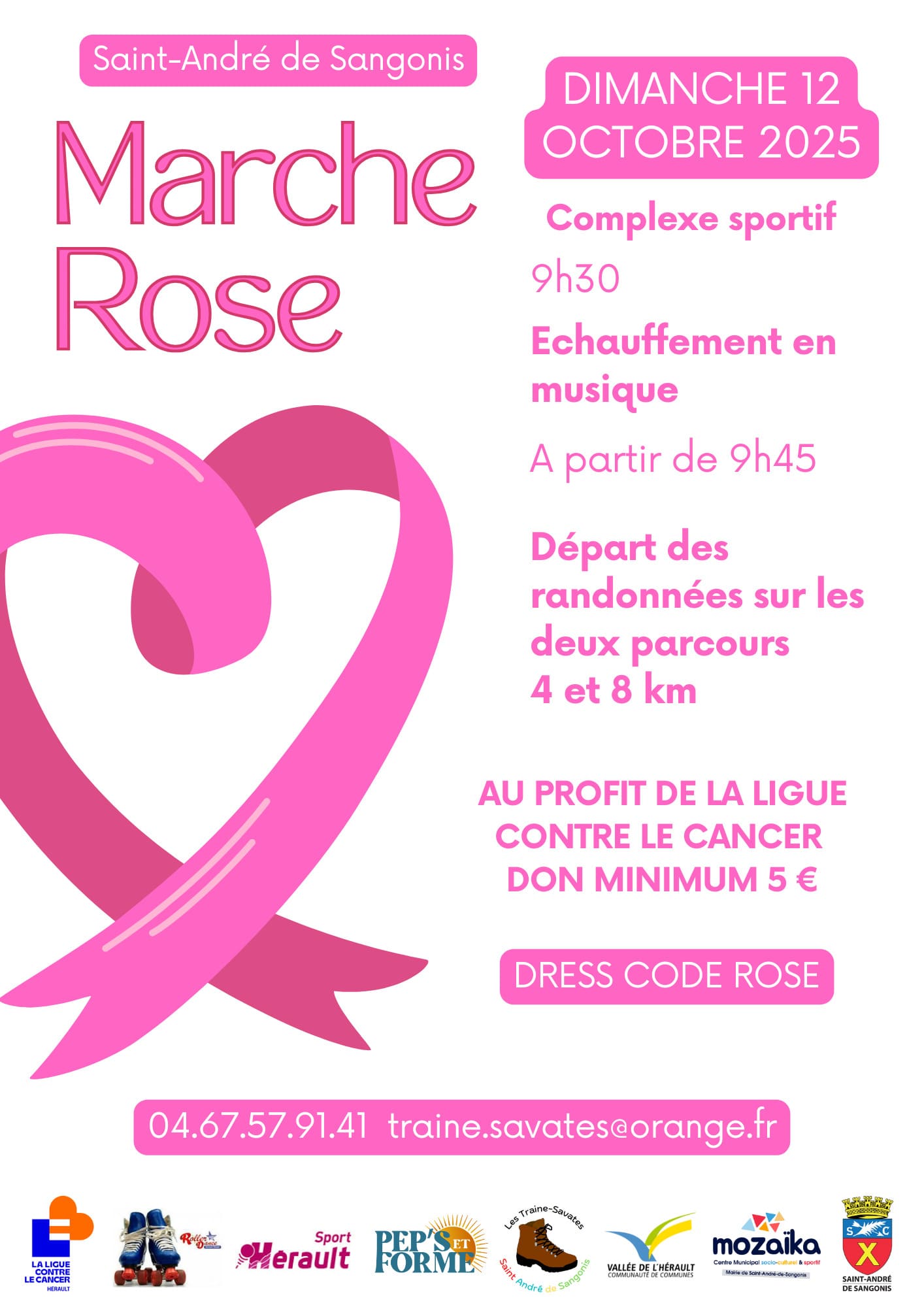 Vivre ici - la Marche Rose dimanche 12 octobre 2025 à Saint André de ...